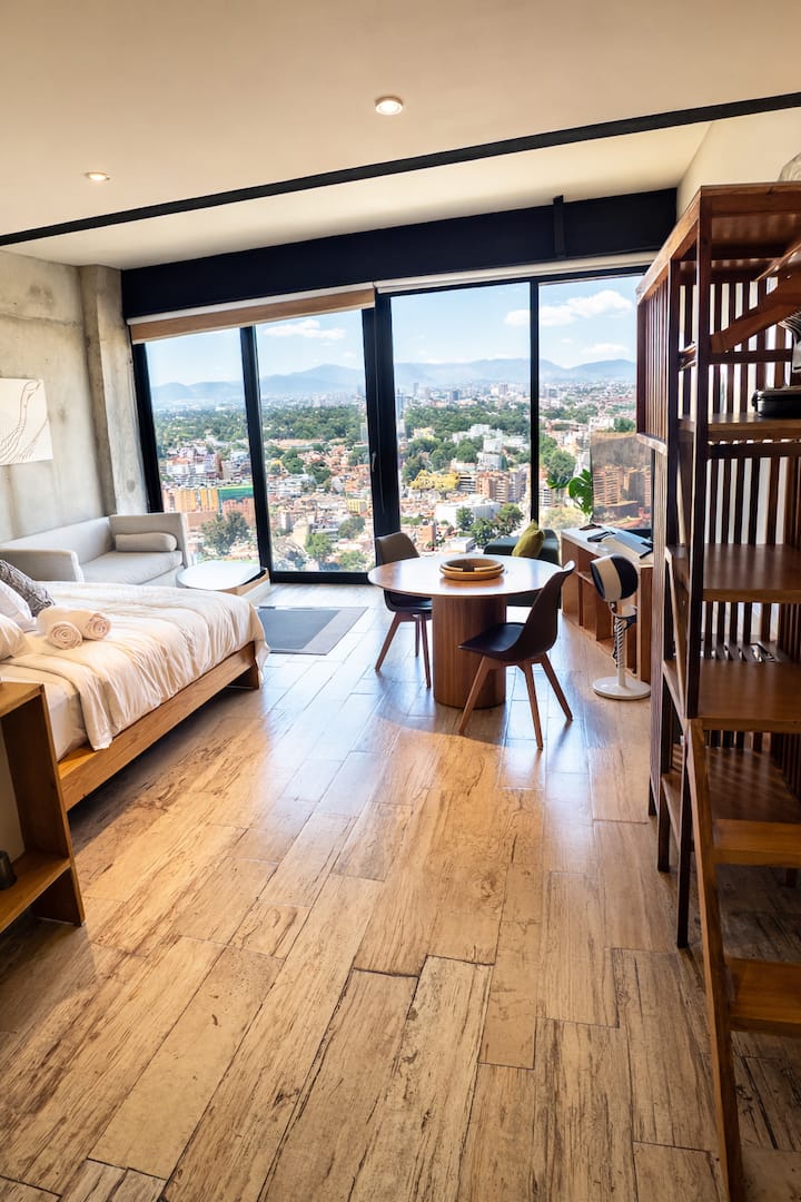 Loft With Panoramic View | Gym | Cowork | Reforma - Mexico City
