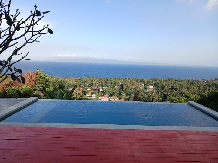 Rumah Di Atas Ketinggian Dengan Pemandangan Laut - Sidemen