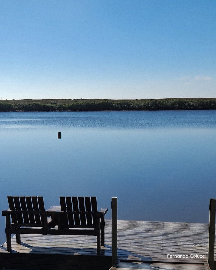 C1 Descanso Na Lagoa: 2 Quartos, Deck Próx. Ao Mar - Barra Velha