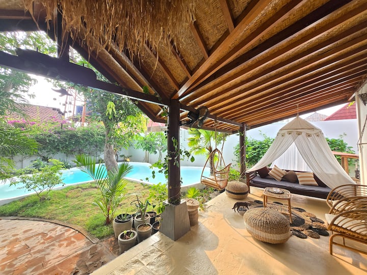 Amazing Pool Villa 4bd @Lessablesblancs Gili Air - Îles Gili