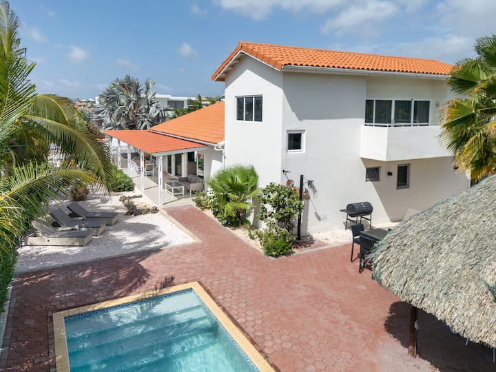 8p. Tropen Villa Met Zwembad 250 Meter Van Strand - Curaçao