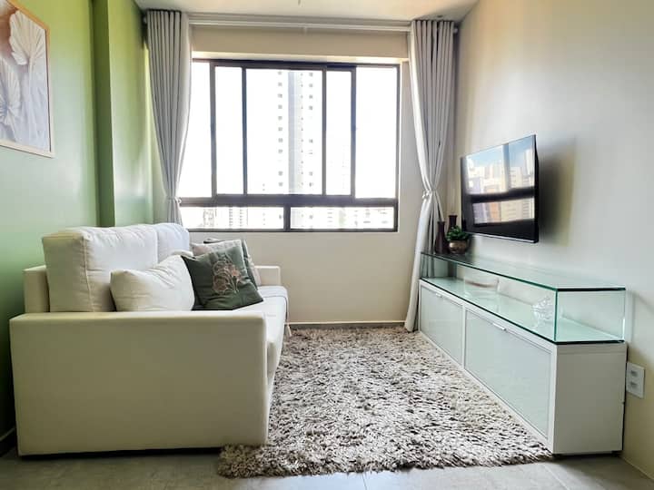 Incrível Flat Prox Shopping, Praia, Em Boa Viagem - Recife