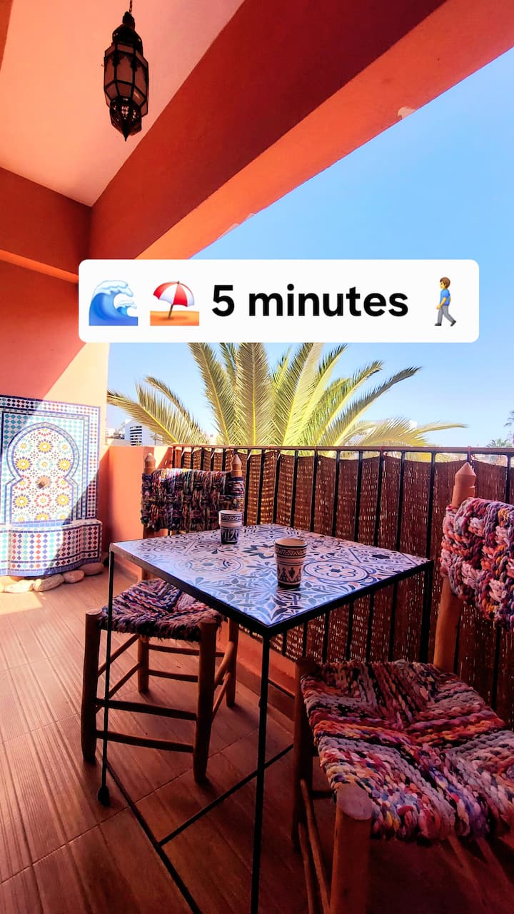 Riad Apart - Plage 5 Minutes à Pied - Agadir