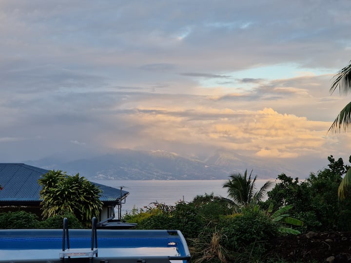 Moorea Studio éQuipé Piscine Vue Mer Et Montagne - French Polynesia