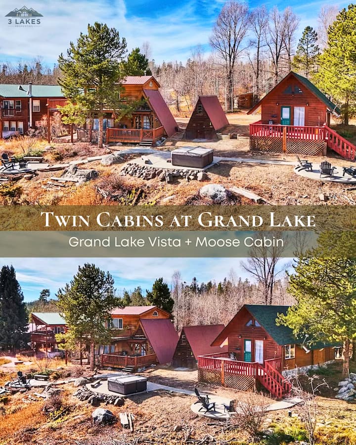 Two Cabins Hideaway | Hot Tub & Firepit - Grand Lake, CO