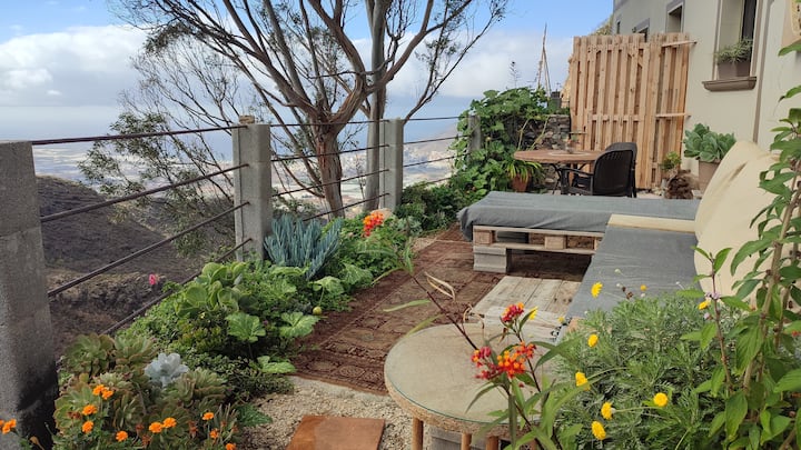 Höhlenhaus Mit Romantischer Meerblick Terrasse - Canarias