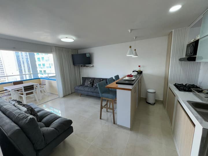 Bocagrande: 3 Hab Modernas, Mar Y Bahía - Cartagena