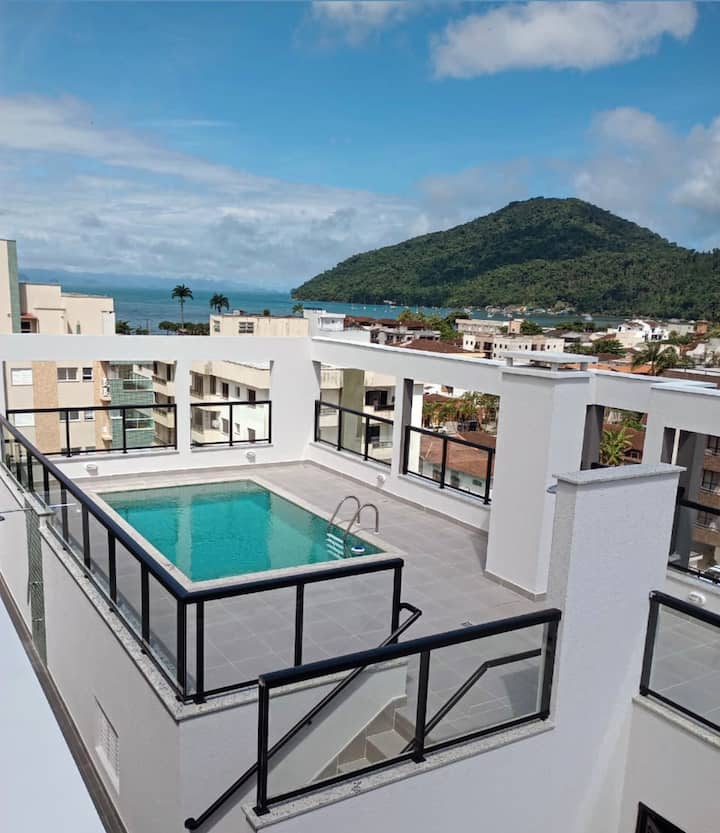 Apto Novo No Itagua Com Ar, Vista Livre, Otima Loc - Ubatuba