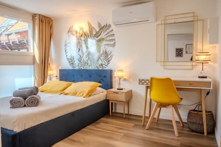 Cosy Appartement 1 - Clim & Parking - Strasbourg - Jardin Monastique - Eschau