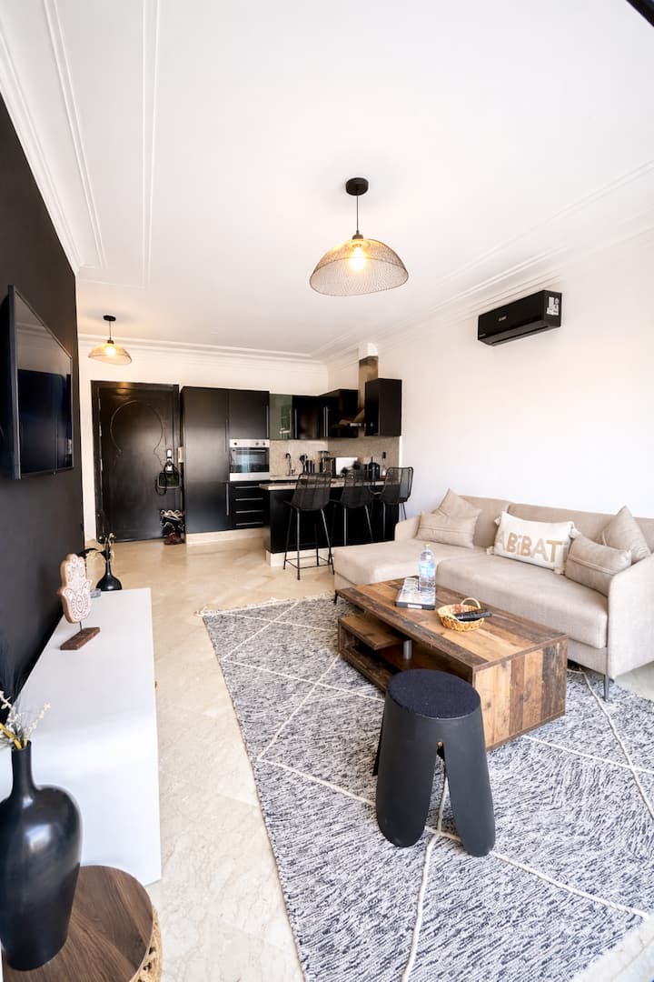Appartement Moderne 1 Chambre + Terrasse – Guéliz - Marrakesh
