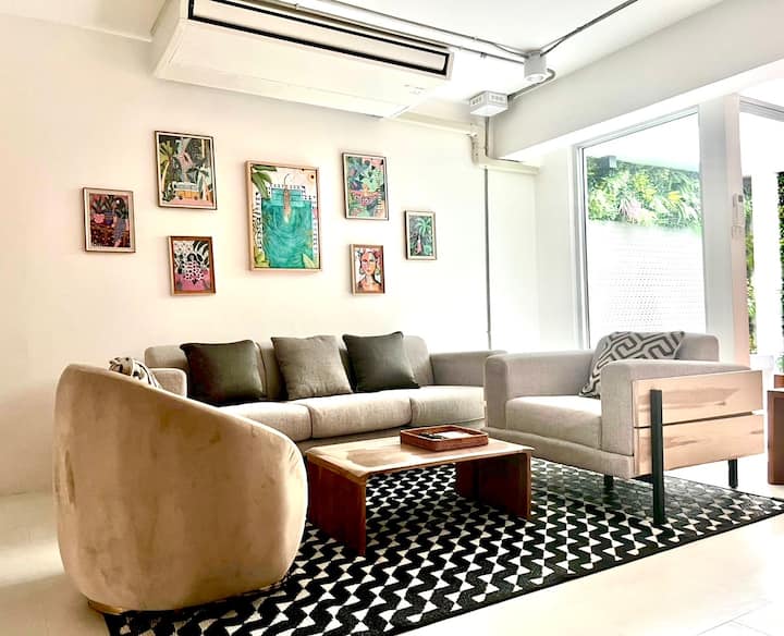 3br Home In Thonglor |Quiet & Green Netflix 75”tv - Bangkok