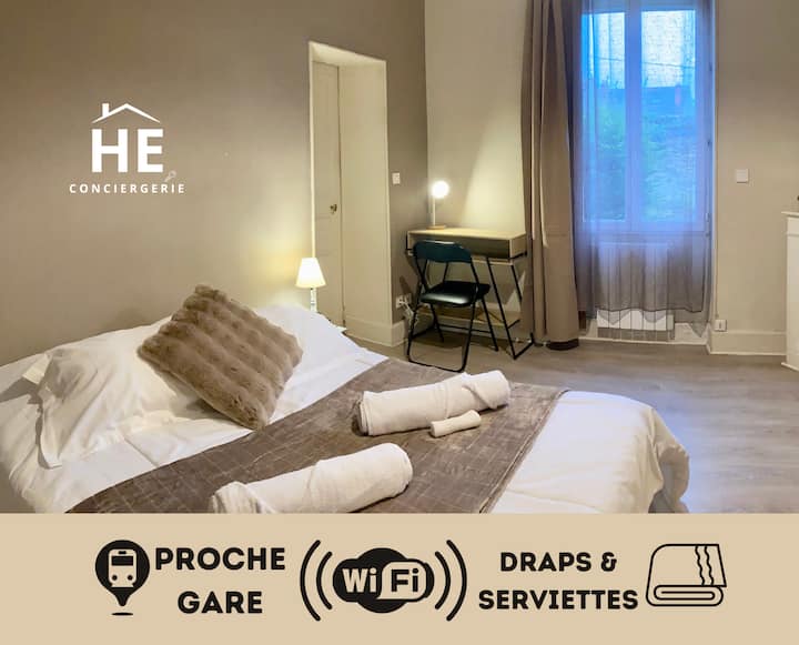 Room « Phoenix » - Proche Gare 400m. - Montargis