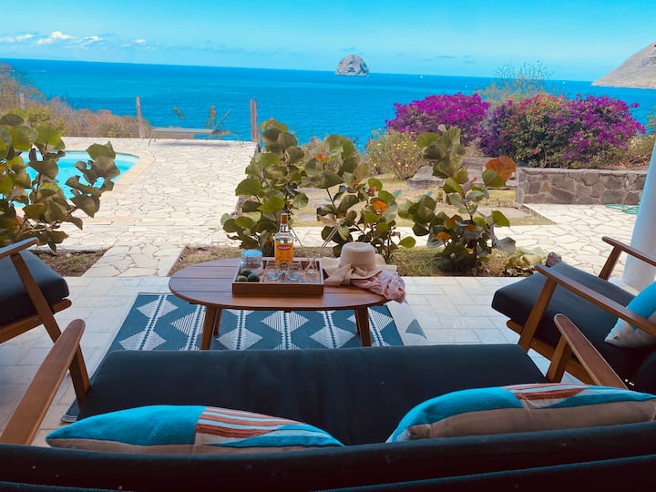 Sea View Villa Pool Facing Diamond Rock - Martinique