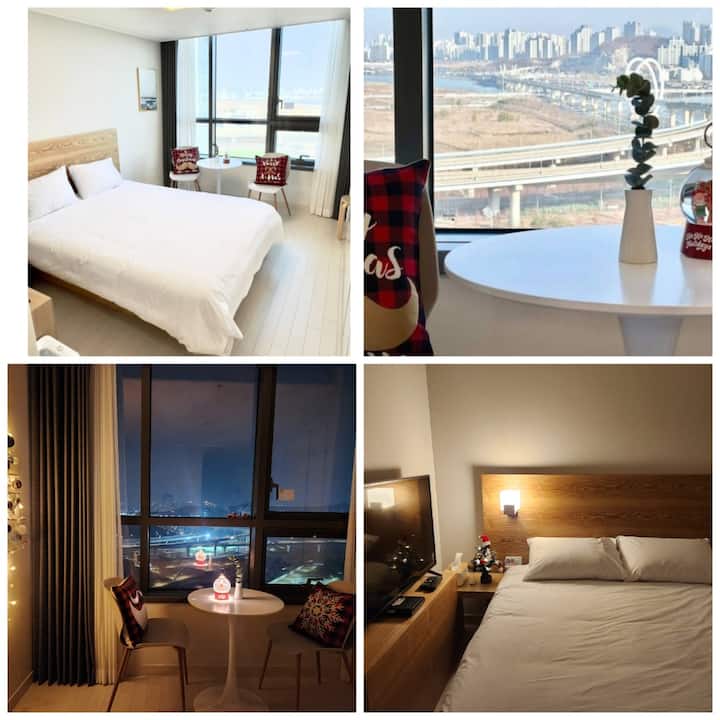 넷플릭스무료오픈#달빛공원뷰#호텔식침구 .신축.편안함출장.비즈니스. 장박할인 - 연수동