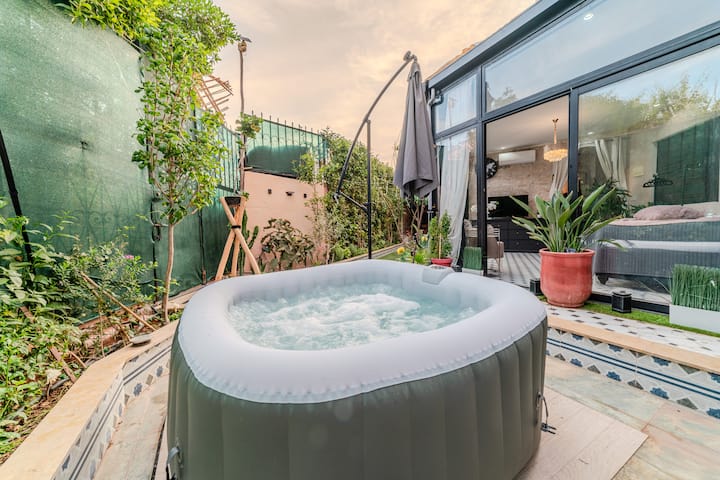 Jacuzzi Garden Apartment Marrakech | 2br & Bbq - Marrakesh