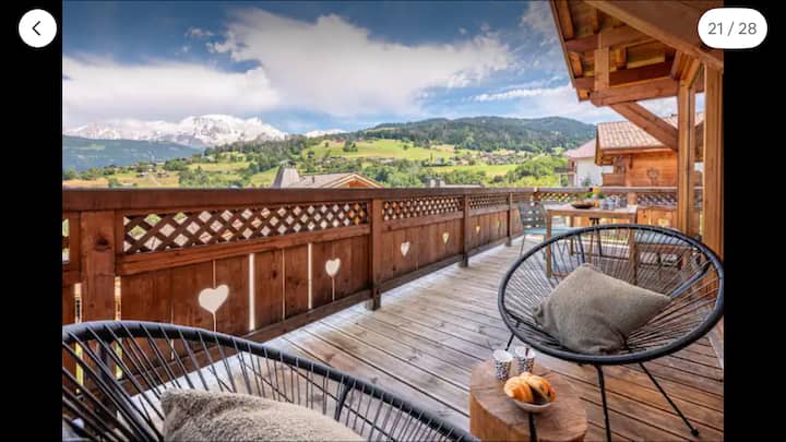 Chalet Plein Centre Vue Panoramique Sur Mont Blanc - Combloux