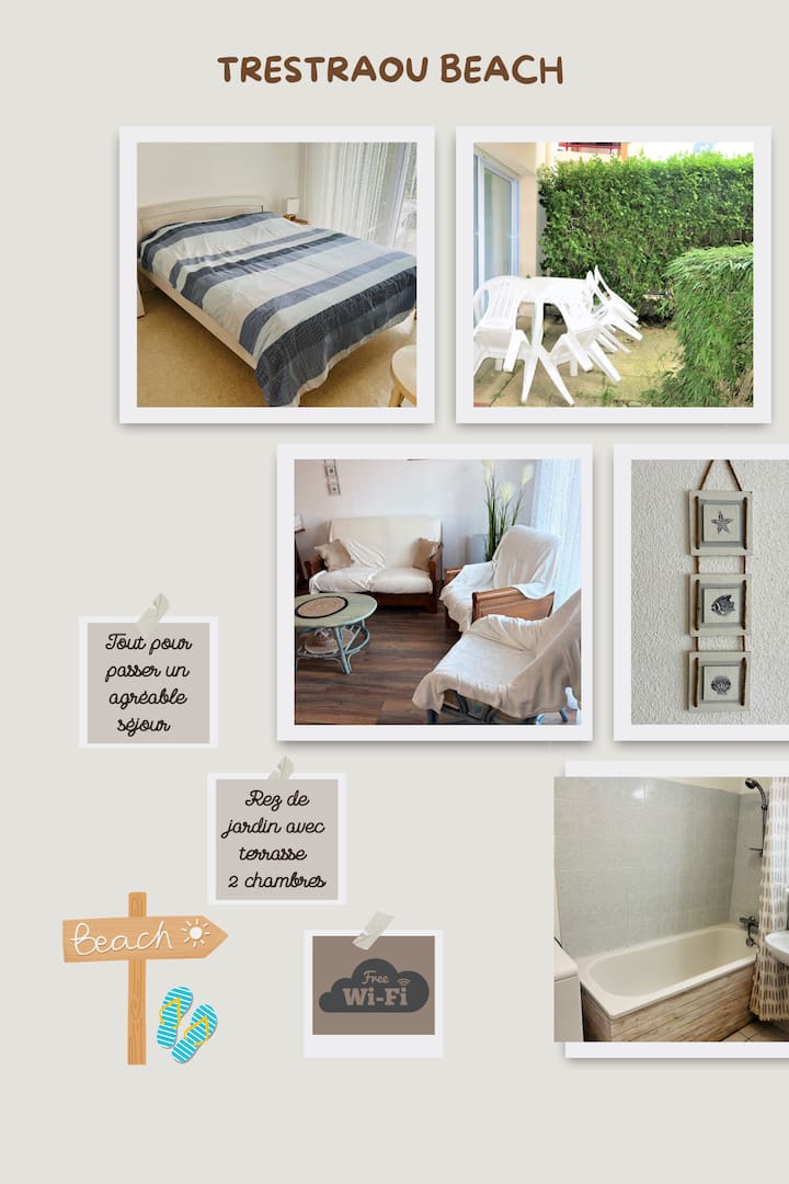 Plage à Pied Pour Cet Appart 2ch/4p Avec Jardinet - Perros-Guirec