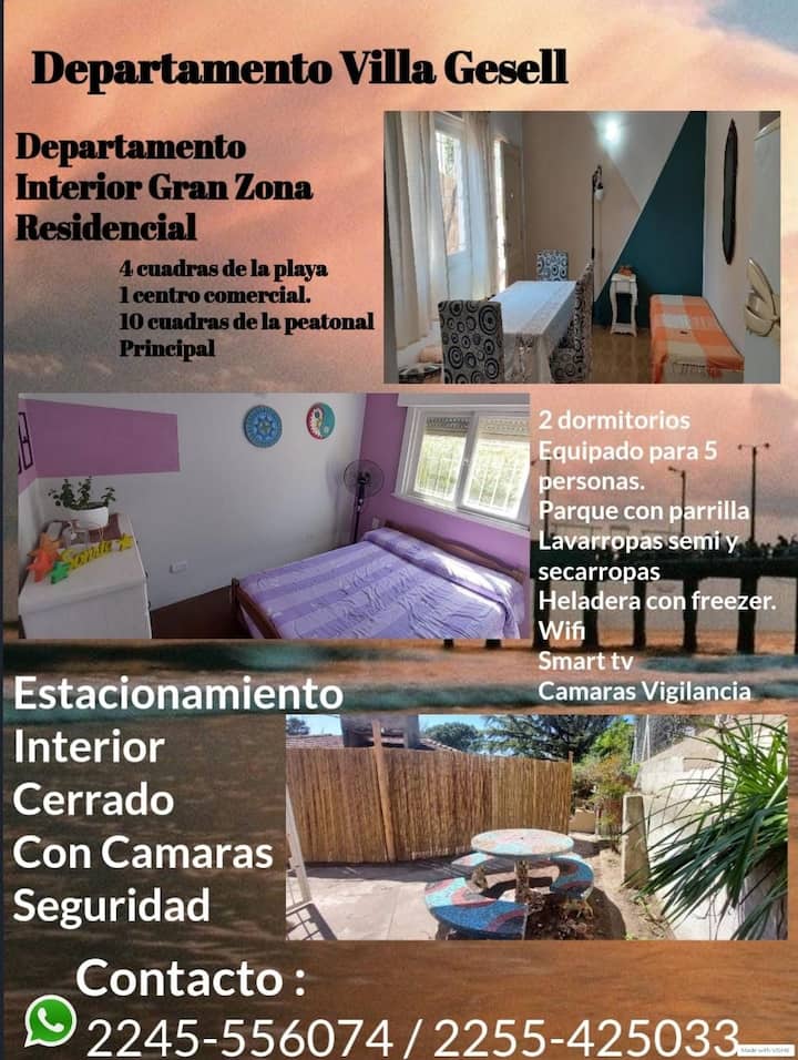 Departamento 4 Cuadras Playa - Villa Gesell