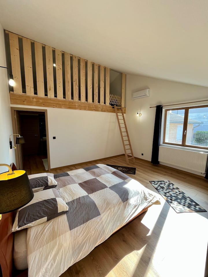 Chambre Cosy, Indépendante Genas - Genas