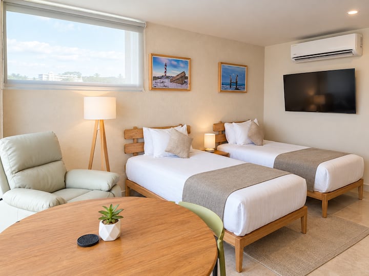 Downtown Apartment Two Twin Beds - Cancún
