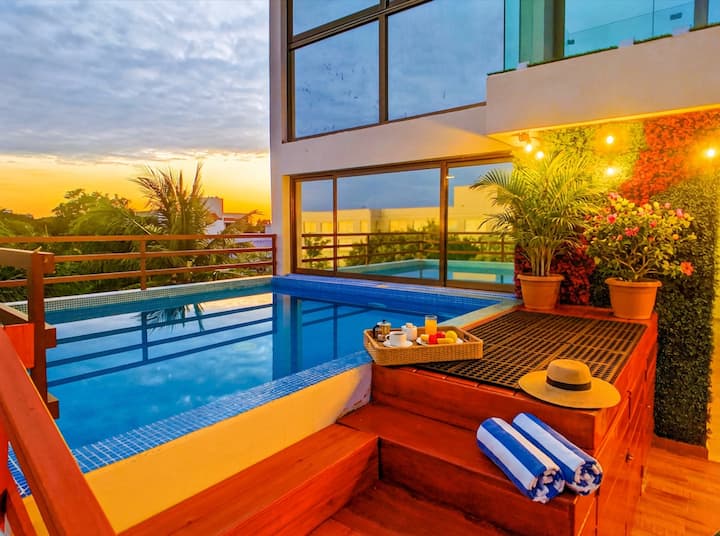 Amorous Escape · Fast Wifi · Beach 500m · Pool Gym - Cozumel