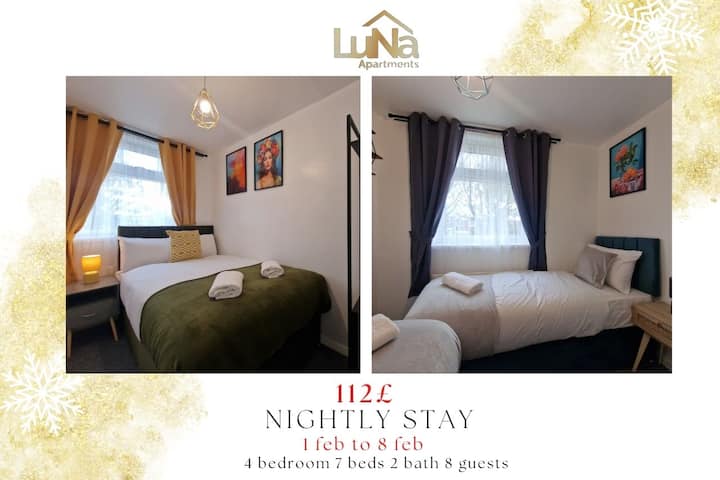 4br Home For 8 | £112/night | Perfect For Groups - Gateshead