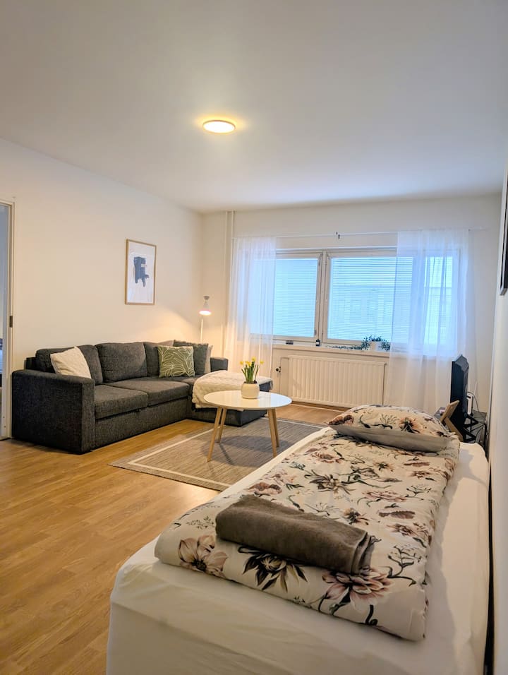 Kaksio Kemin Ydinkeskustassa, Ilmainen Autopaikka - Kemi