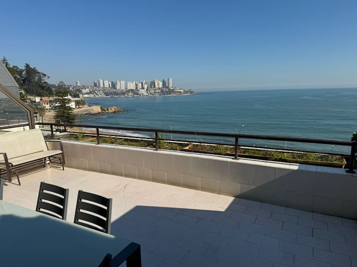 Departamento En Primera Línea Vista 100% Libre Mar - Concón