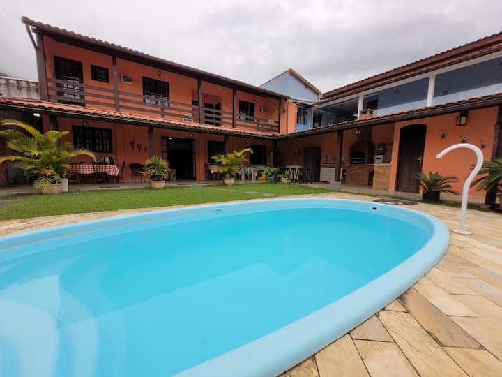 Casa Com Piscina A 30m Da Praia De Garatucaia - Angra dos Reis