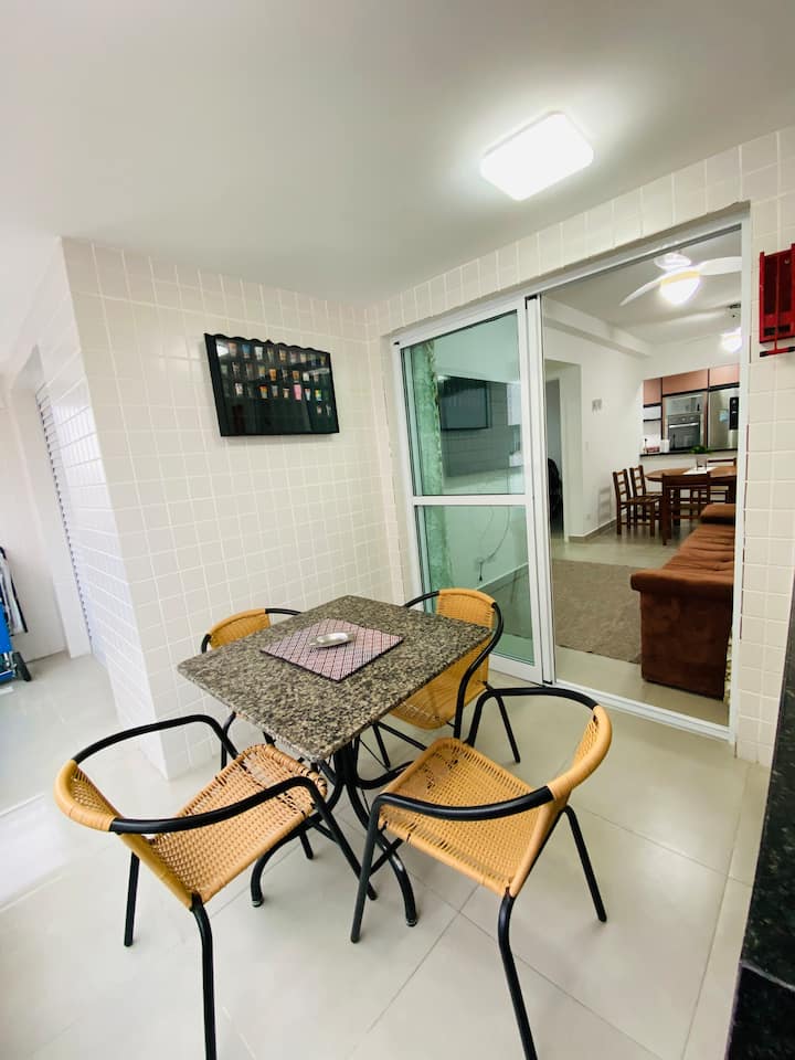 Ap C/ Sacada Na Praia Canto Do Forte - Santos State