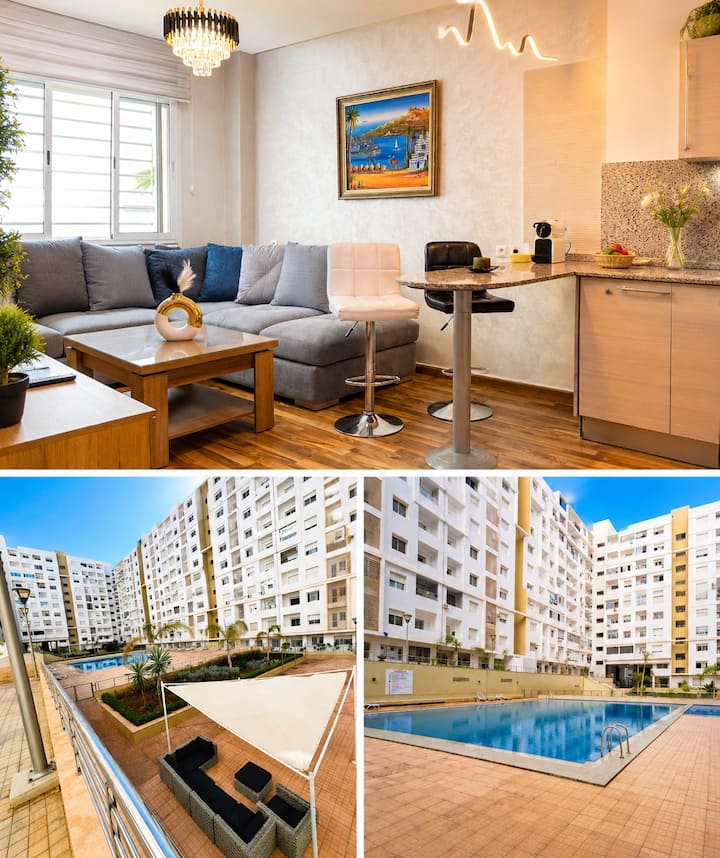 Stress-free Holiday | 2br | Pool | Airport Service - Agadir