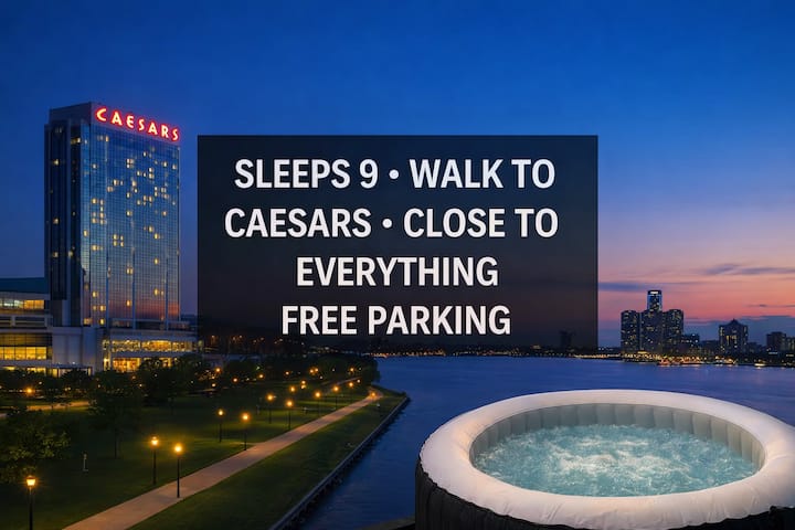Walk To Caesars • Hot Tub • Sleeps 9 •Free Parking - Windsor