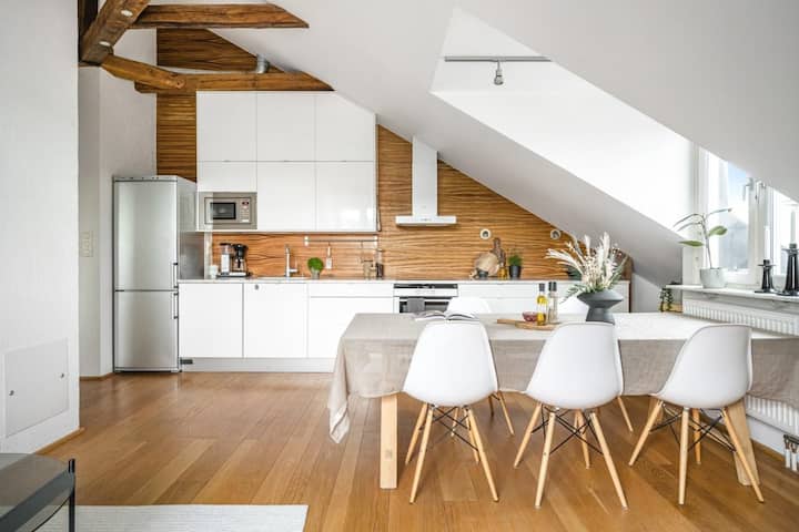 Charming Attic With City Views - Stockholm