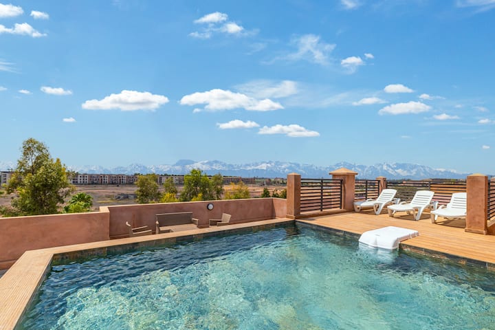 1ch Kingsize/clim, Piscine Rooftop-central- 2pers - Morocco