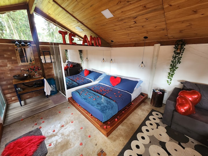 Chalé Orquídea- Hidro, Lareira, Streaming, Piscina - Cotia