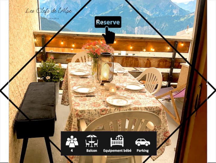 Logement Lumineux - Equipé- Centre Station - Oz-en-Oisans