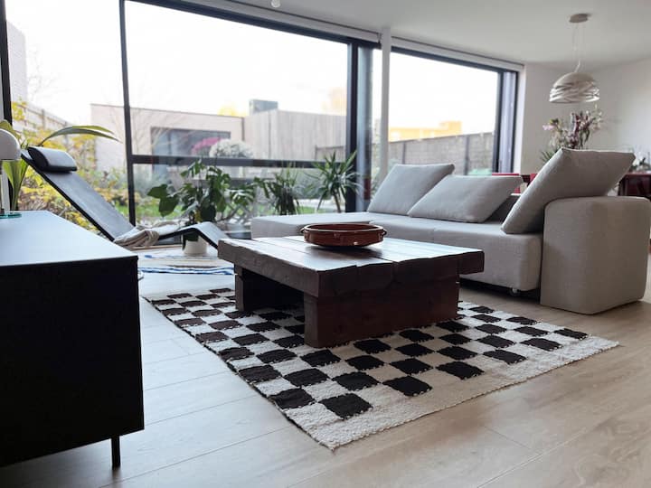 Modern Loftappartement Met Tuin, Nabij Station - Alken