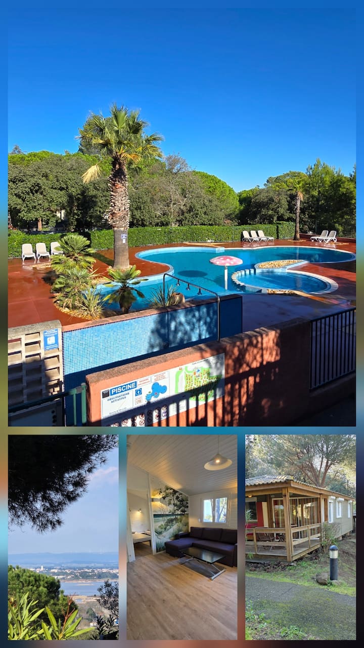 Chalet 4/6 Pers. Sous Les Pins, Climatisé, Piscine - Agde