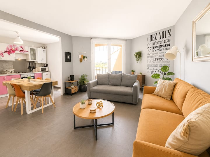 Grand T3 Familial - Plage Richelieu & Garage - Vias