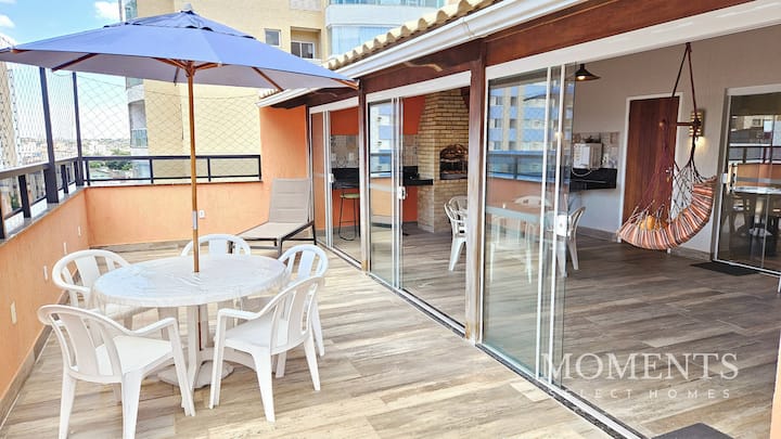 Apto 3q Cobert P. Do Morro: Churr Sauna Ar 2 Vagas - Guarapari