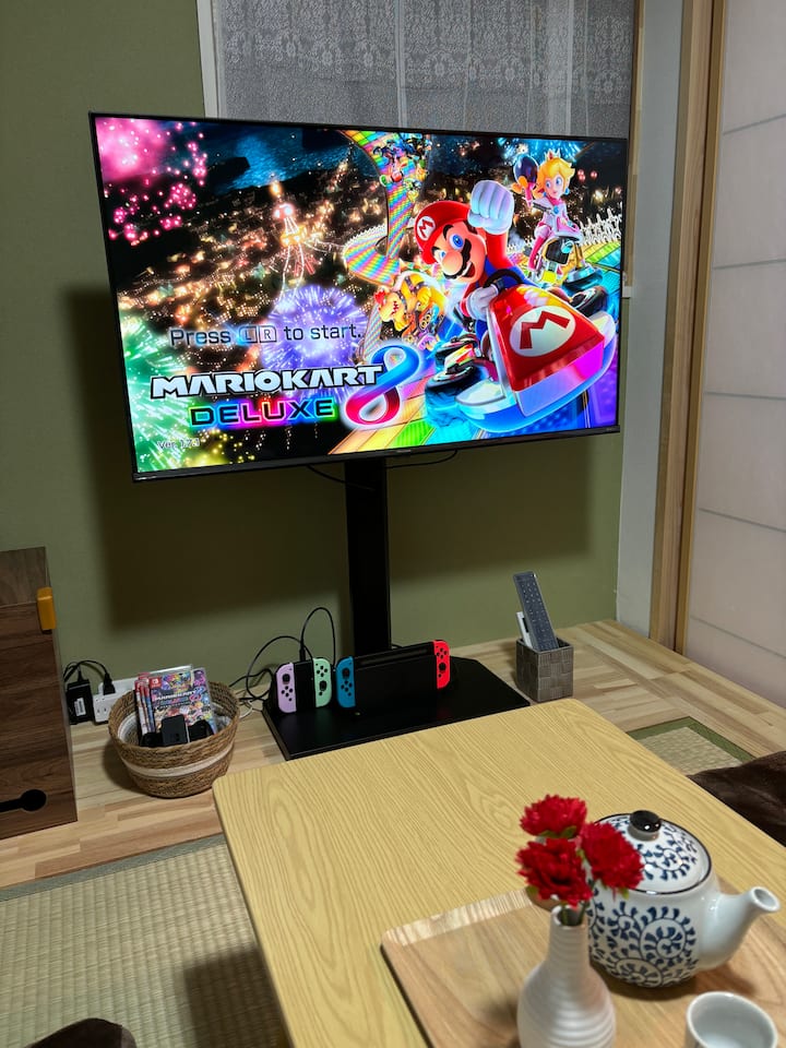【Yoyo House】5分鐘黑門市場，10余分鐘道頓崛、心齋橋，遊戲機+netflix+交通便利 - 大阪府