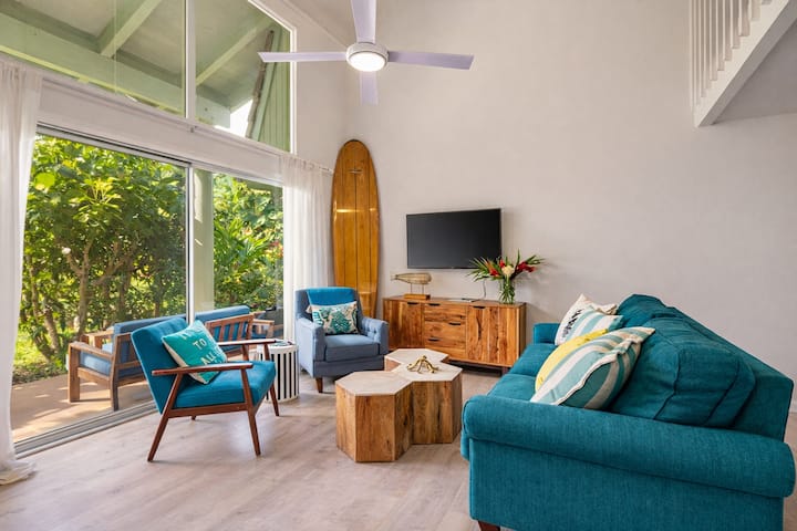 Indigo Oasis: Modern, A/c In Every Room+beach Gear - Anini Beach, HI