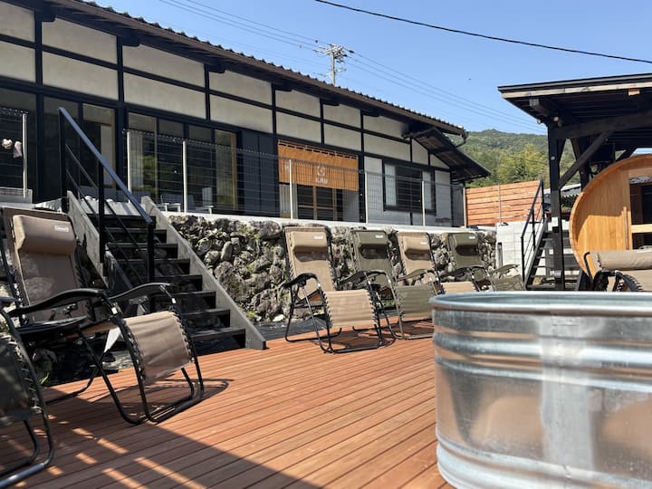 【かきぞれ大黒宿】1日1組限定／築120年の古民家と、宿目の前の川に隣接した貸切サウナを完備 - Nakatsugawa