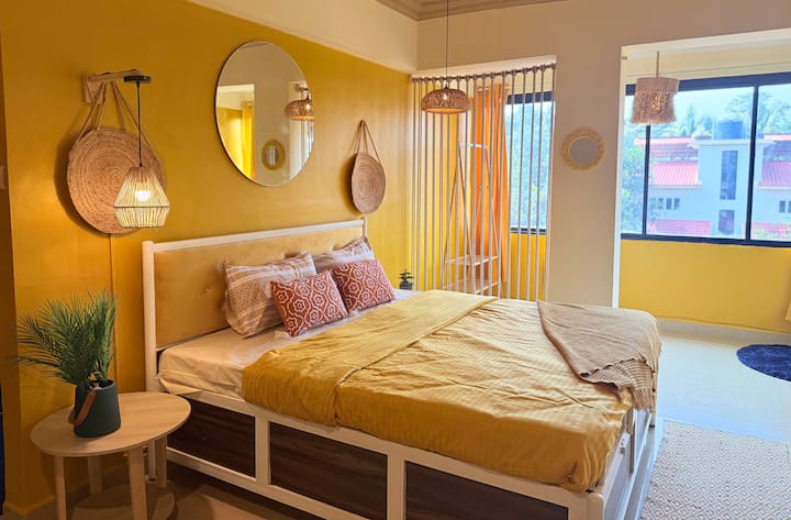 1br | Pool 3min To Vagator Beach, Spacious Clean - Anjuna