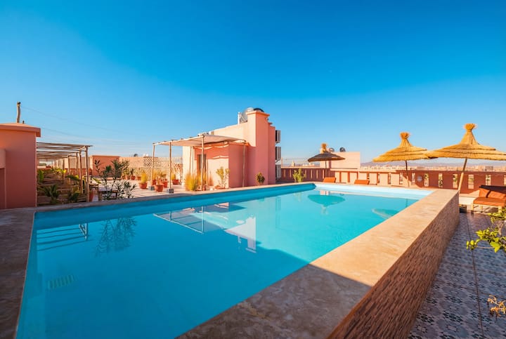 Bianca Guéliz: Piscine, Hammam, Sauna & Gym - Marrákes