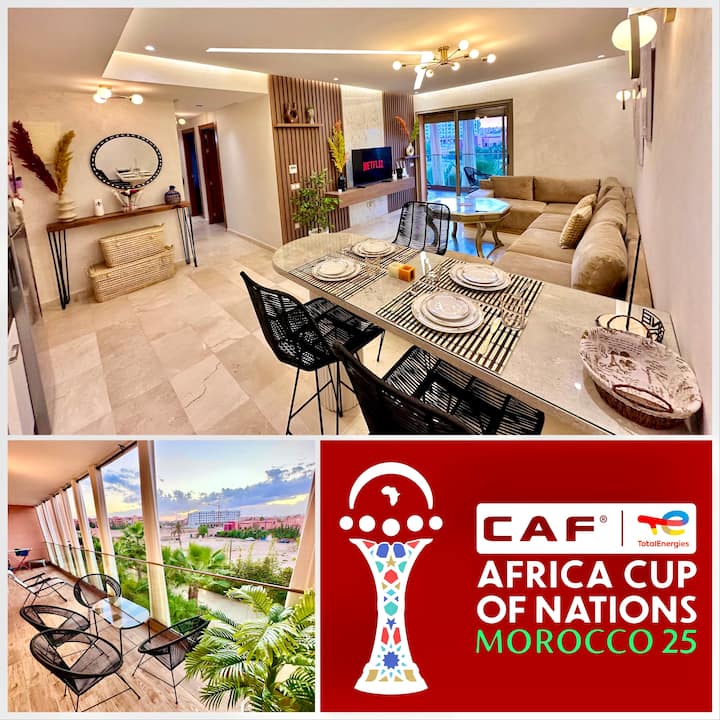 Appart 2 Ch Séjour Can 2025 Proximité Stade 10 Min - Marrakech