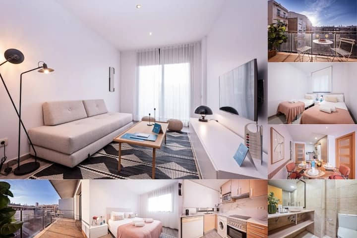 Great 4 Bedroom Groupflat Close Plaza España 10ppl - Rubí