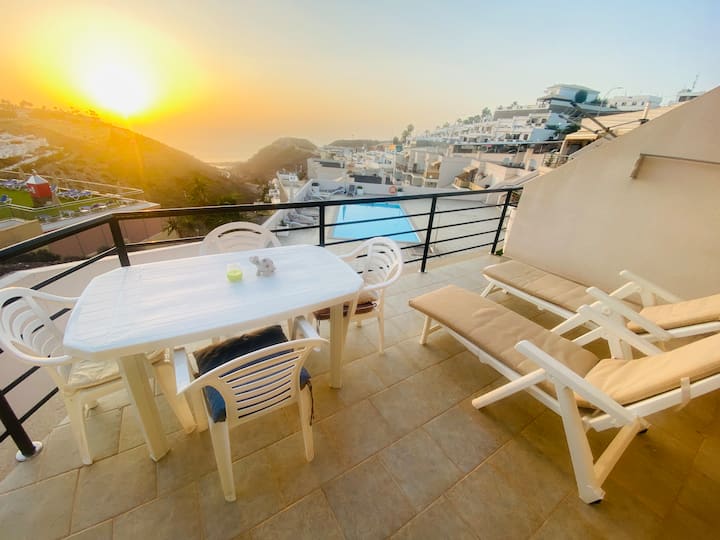 Beautiful Sunset View Apartment In Puerto Rico - La Aldea de San Nicolás