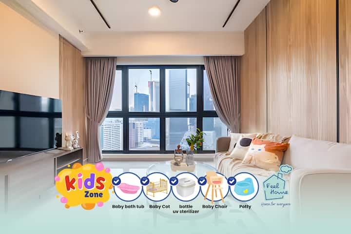 Bright & Spacious 2br 10min Walk-trx Wifi 600mbps - Kuala Lumpur