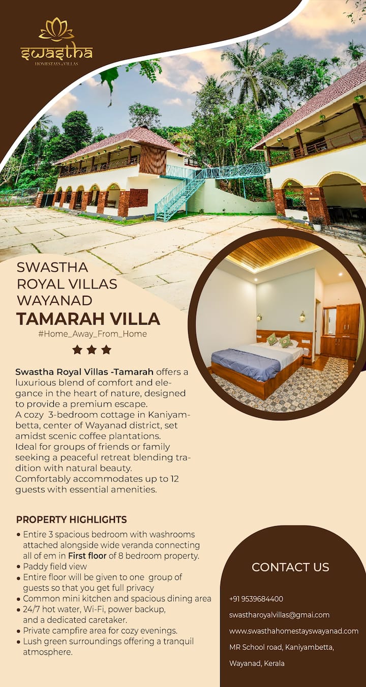 Swastha Royal Villas Wayanad- 8bhk Entire Property - Wayanad